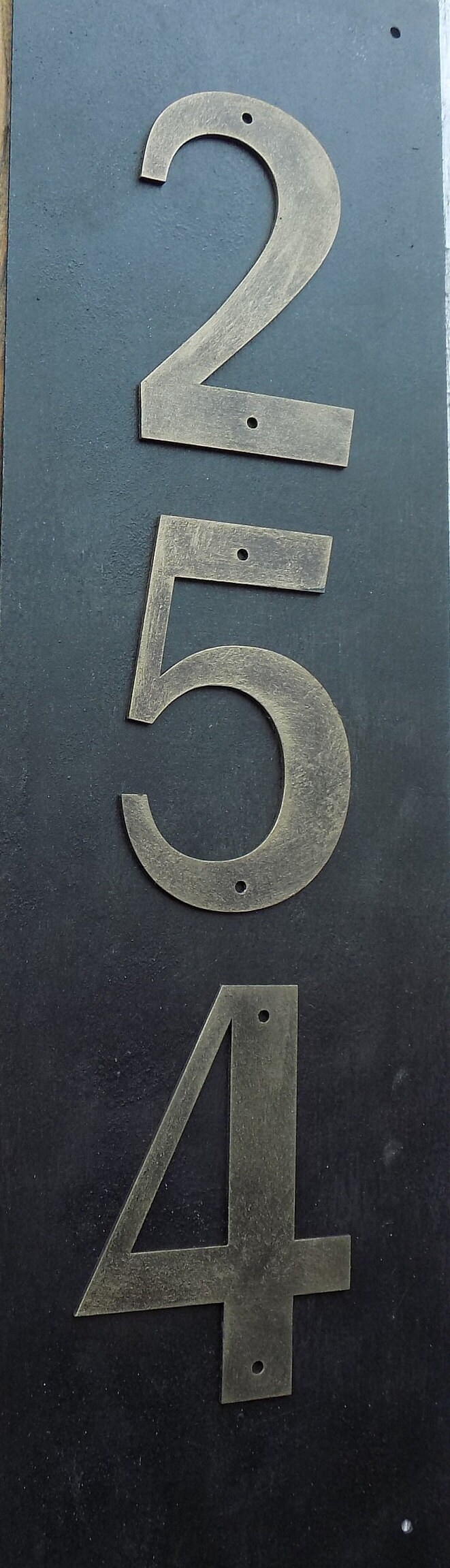 House Number / Black gold / Address sign/ Iron House Numbers | Etsy