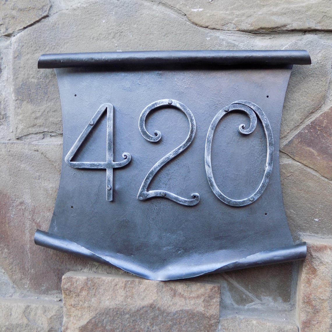 Designer House Number / Metal Scroll / House Number / Address - Etsy