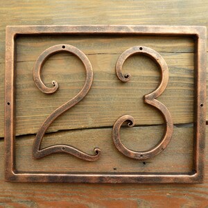 House Number / Address Numbers / House Number in a Frame / Iron House ...