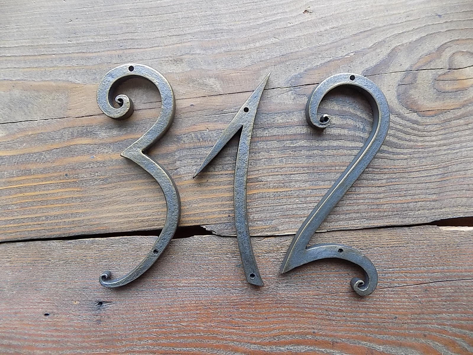 House Number / Iron House Numbers 5 Inch./ House Address / | Etsy