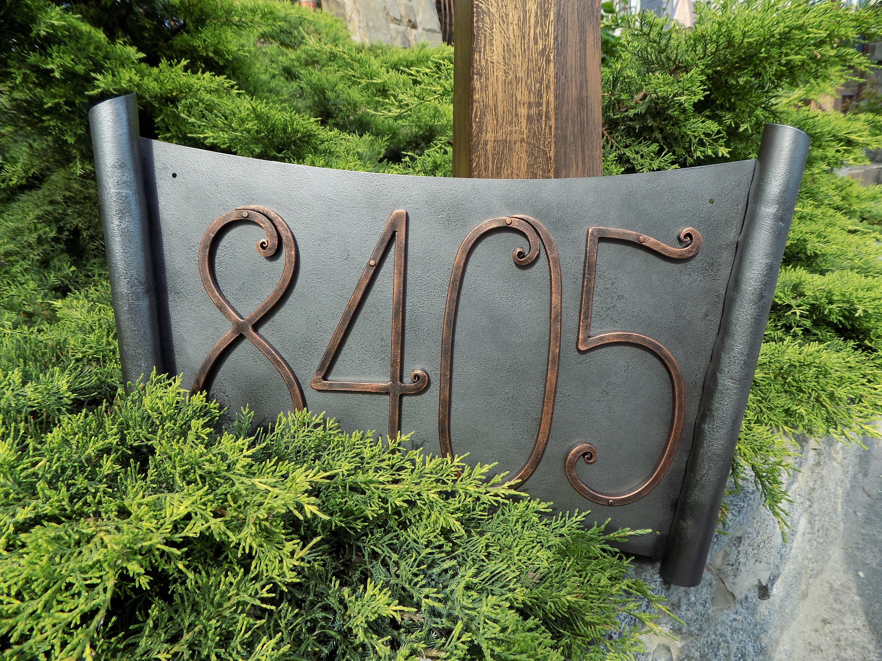 House Number / Metal Scroll / House Number / Address Numbers / | Etsy