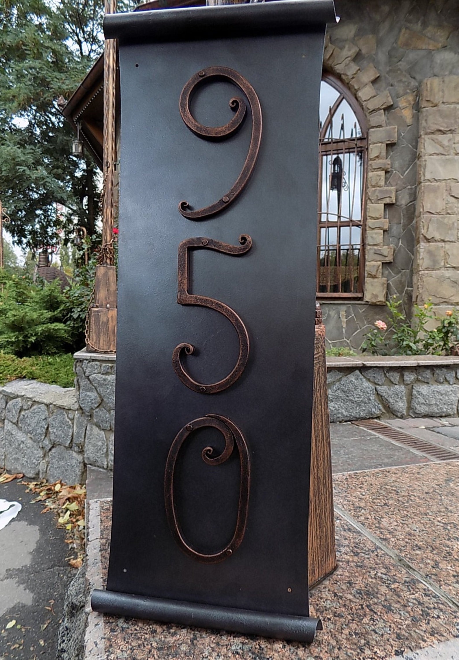 Vertical House Number / Metal Scroll / House Address / House - Etsy