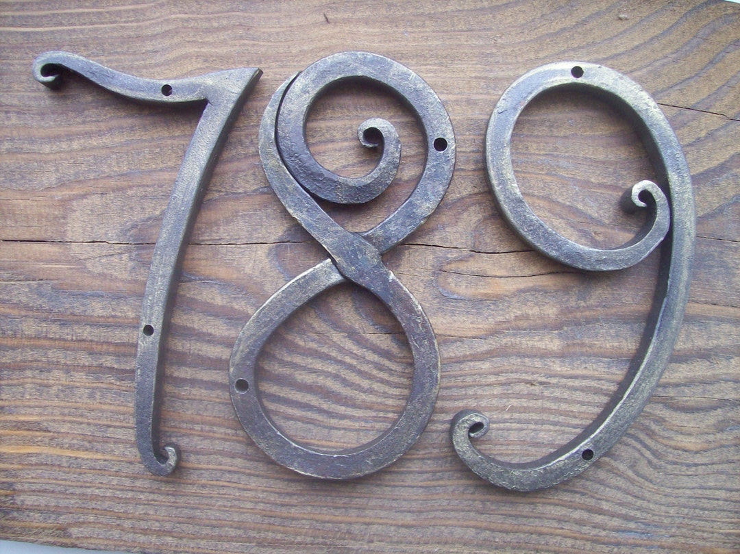 Wrought House Number /iron House Numbers 5 Inches/home Address/ Metal ...