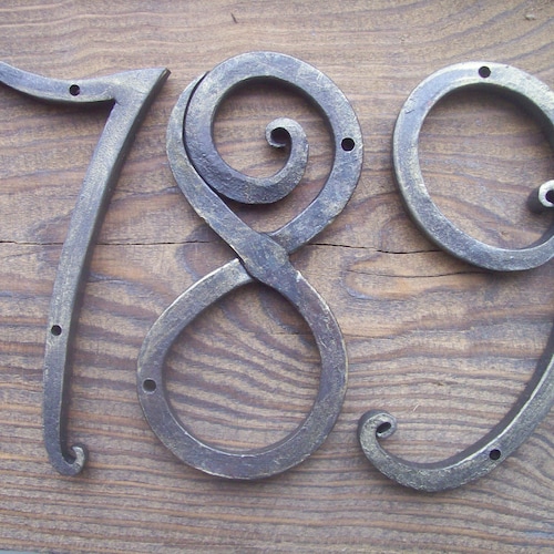 Wrought House Number /iron House Numbers 5 Inches/home - Etsy