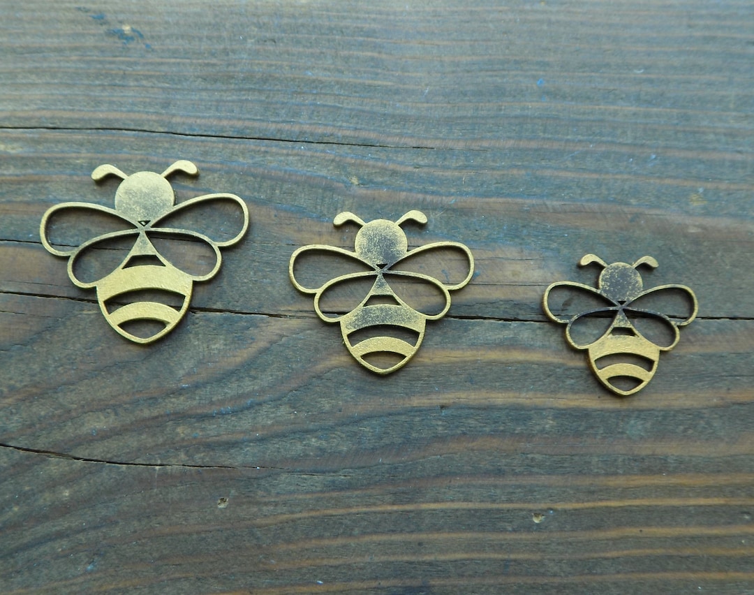 Set of 3 Metal Bee , Decor Sign ,garden Art , Garden Fence Ornament ...