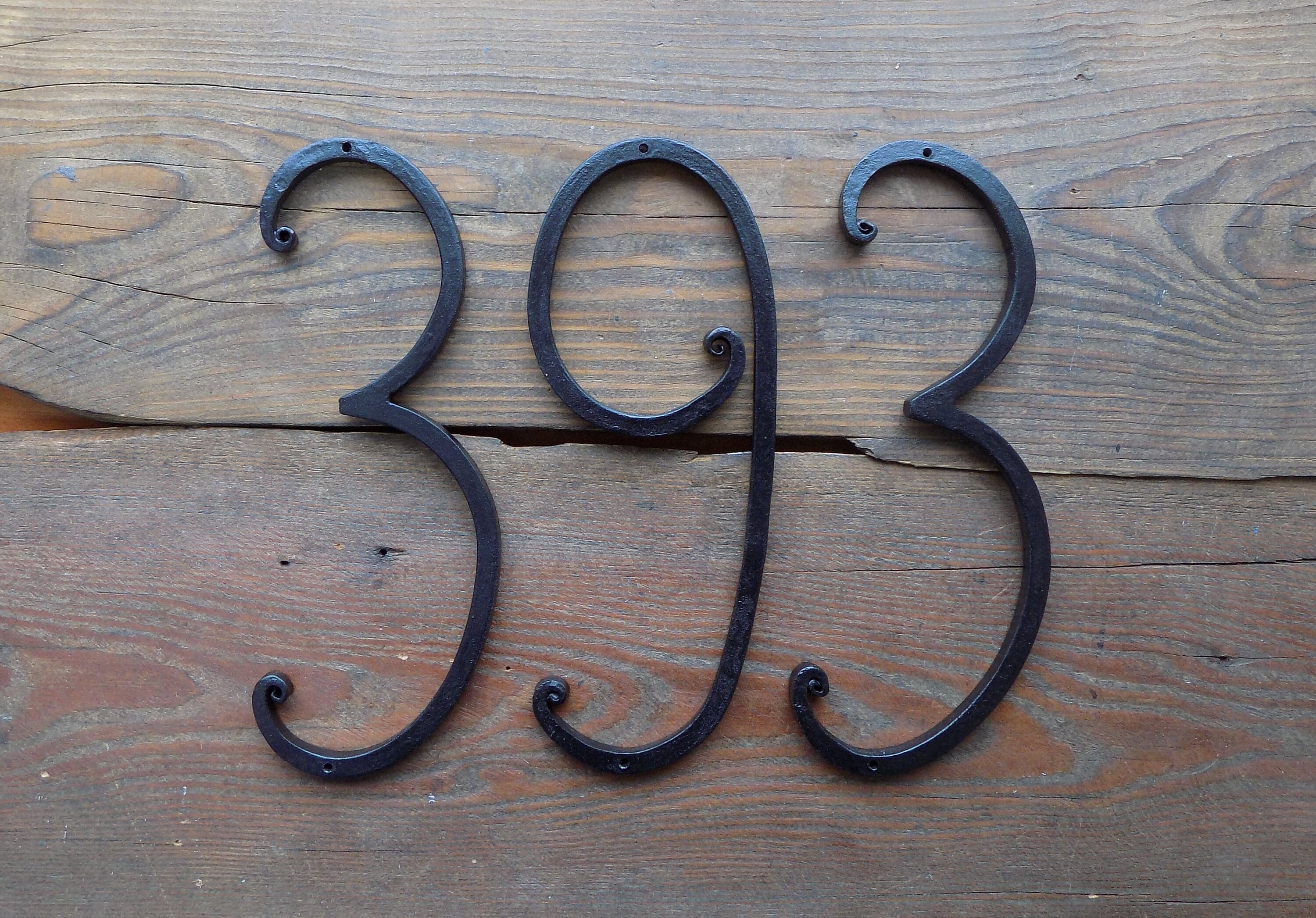 House Number / Iron House Numbers 9 Inch./ House Address / | Etsy