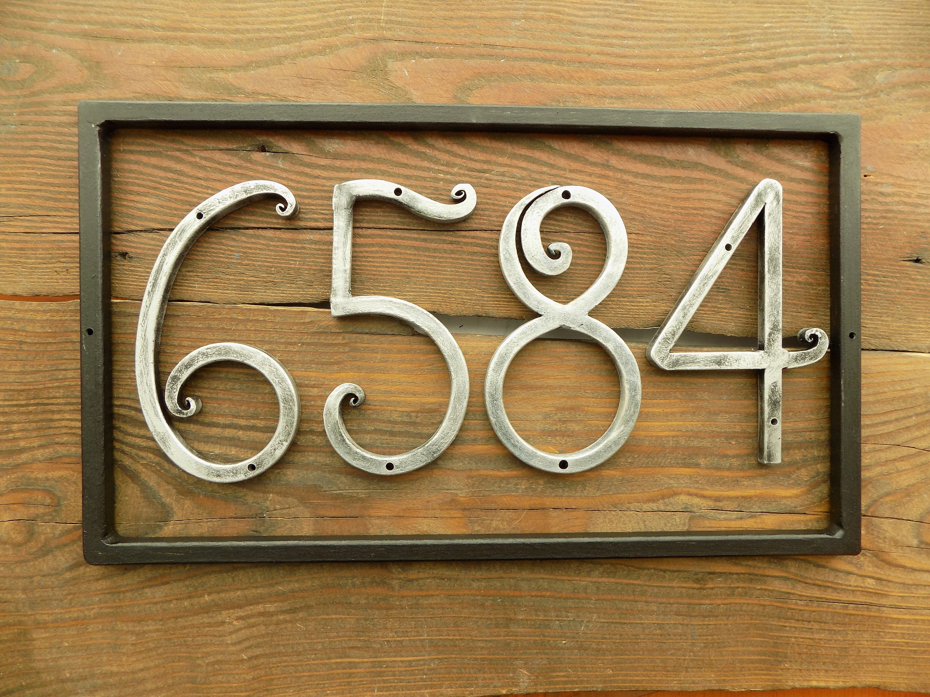 House Number / Address Numbers / House Number in a Frame / | Etsy