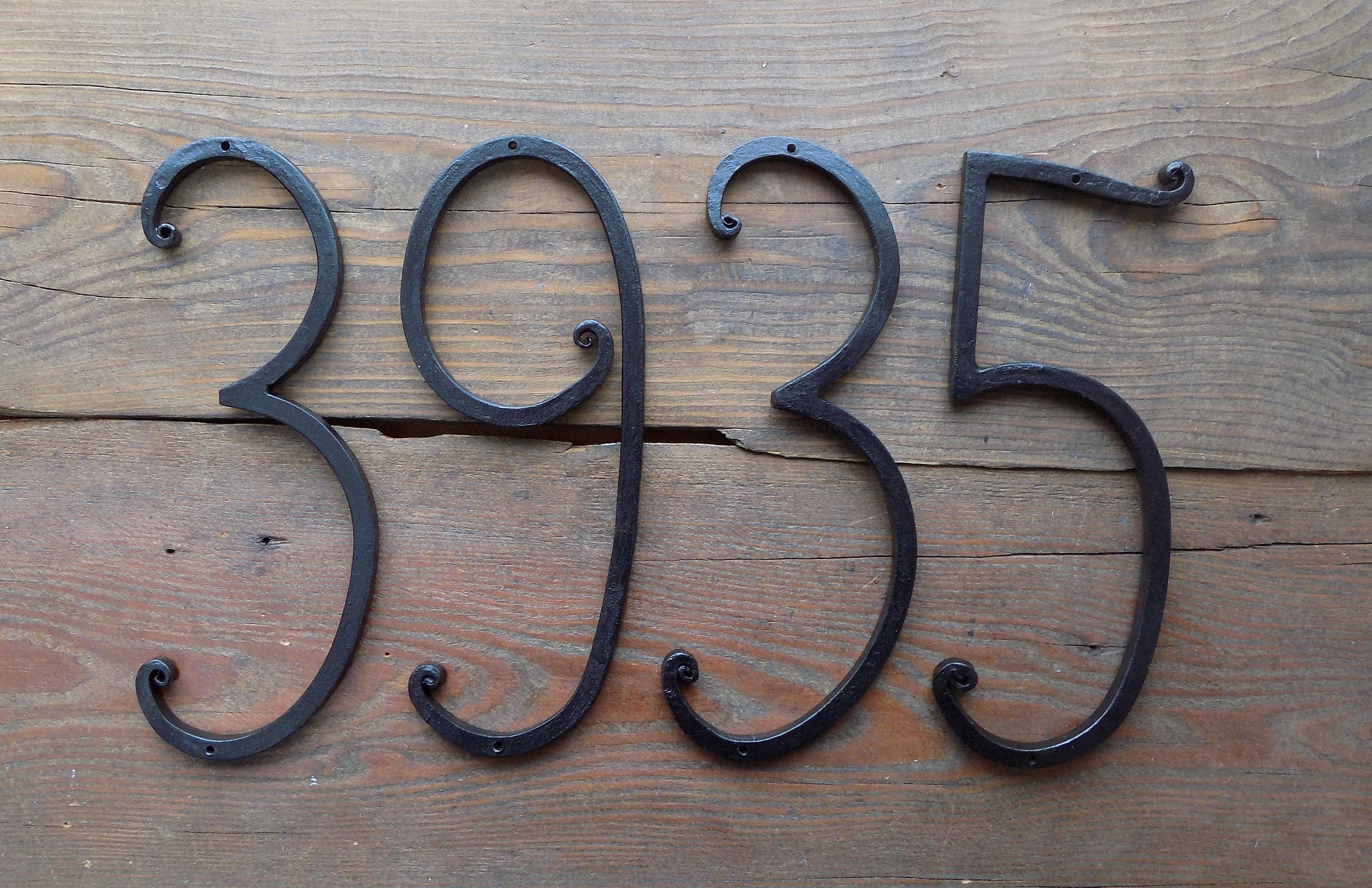 House Number / Iron House Numbers 9 Inch./ House Address / | Etsy