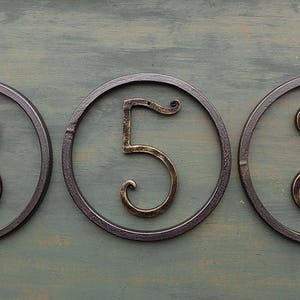 House Address / House Number / House Number in a Circle / Iron House ...
