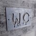 Art Designer Decor WC Sign, Small Male / Female WC Sign , Bathroom , Wc ...