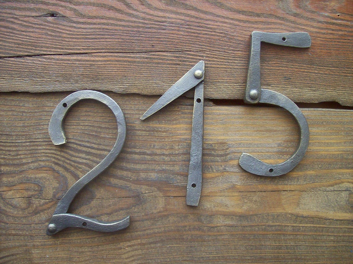 Designer's House Number / Custom Number / Metal House | Etsy