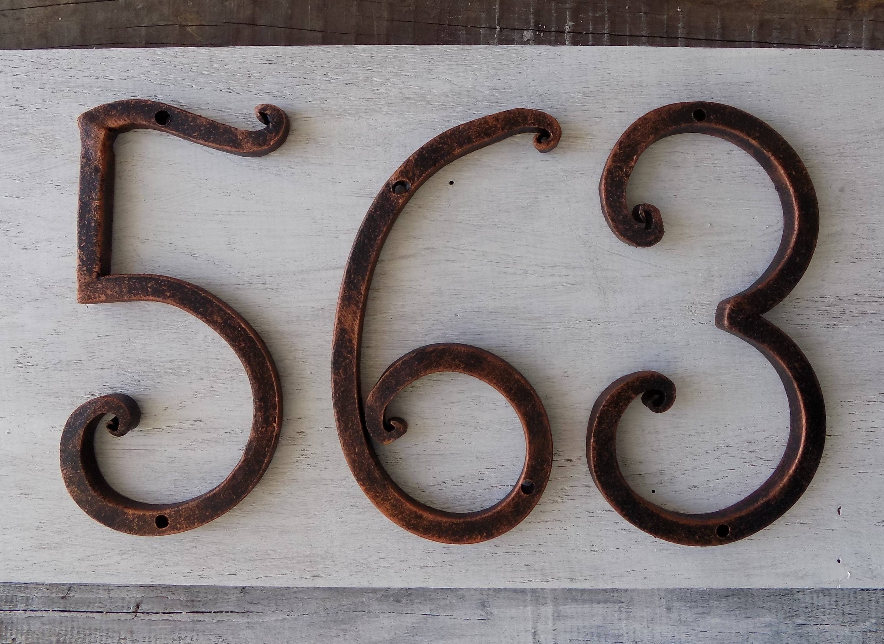 House Number /metal House Numbers 5 Inch/door Numbers / Metal | Etsy