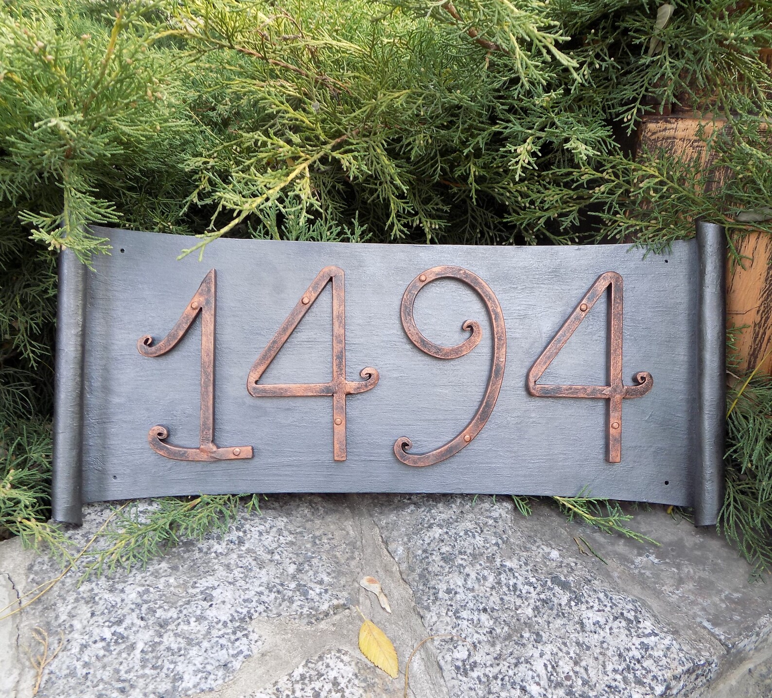 House Number / Metal Scroll / House Number / Address Numbers / - Etsy