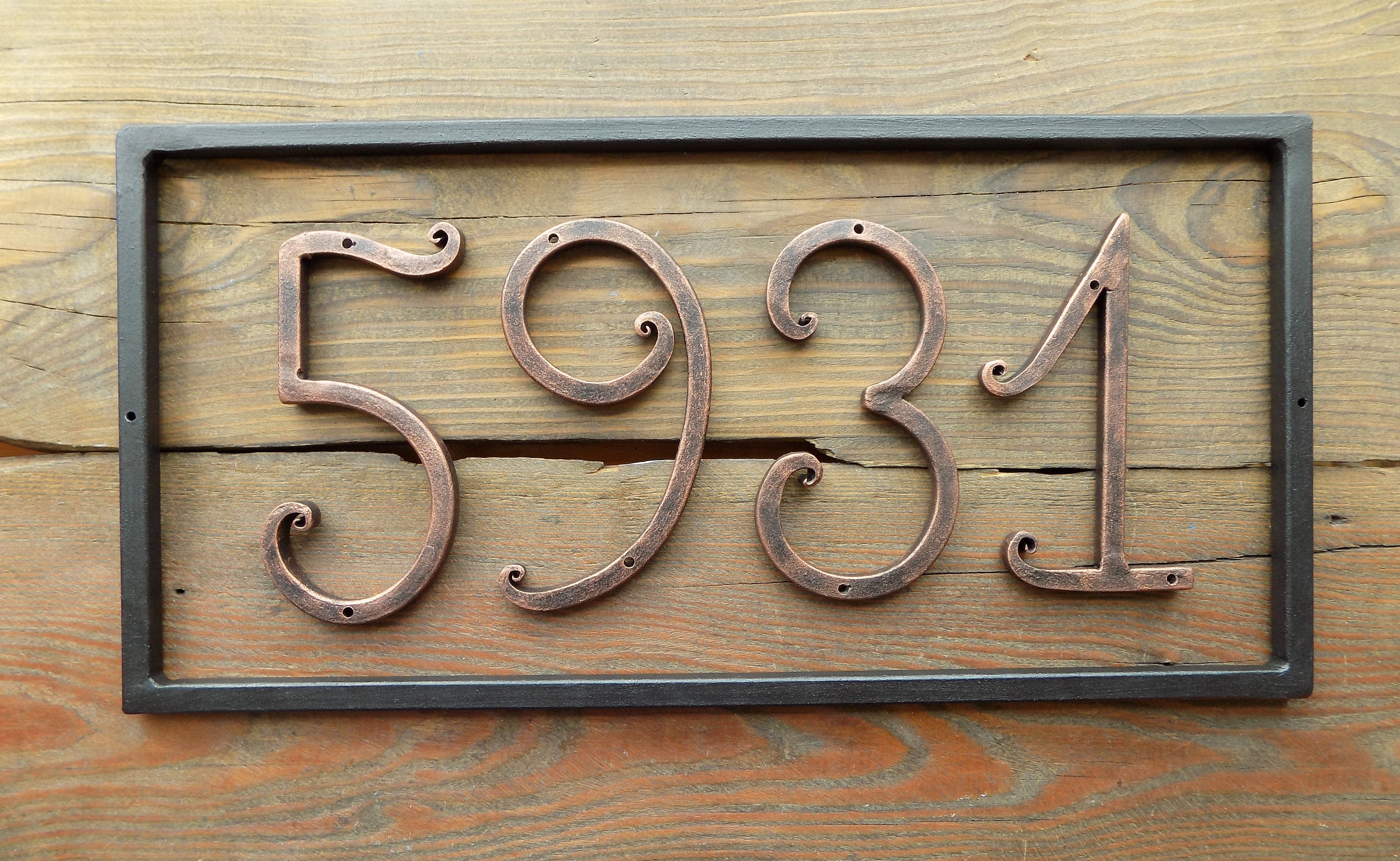 House Number / House Number in a Frame / Address Numbers / | Etsy