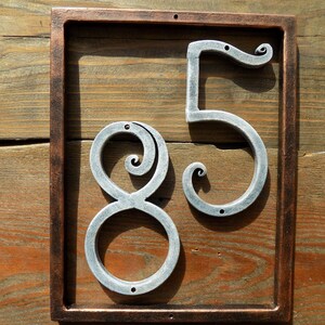 House Number / House Number in a Frame / Address Numbers / Iron House ...
