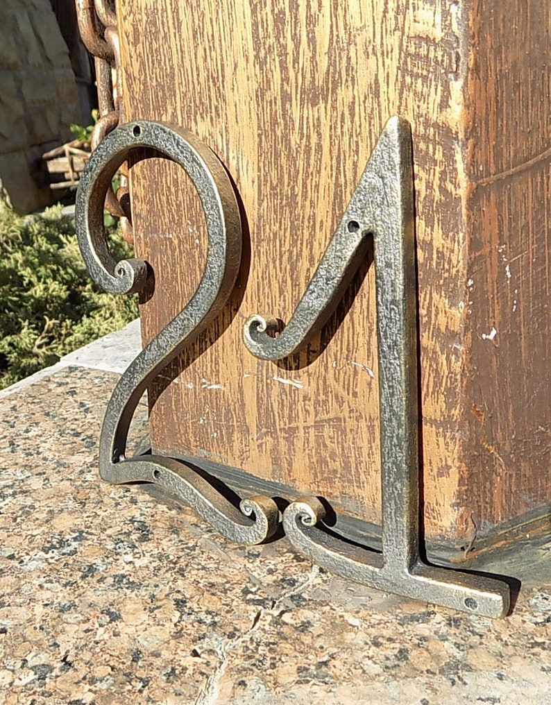 Wrought House Number /iron House Numbers 5 Inches/door Numbers 5/ Metal ...