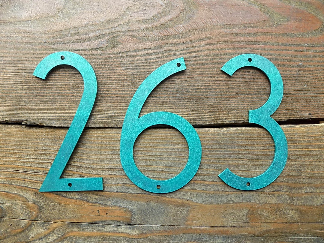 House Number / Emerald / Home Address / Address Sign / Iron House ...