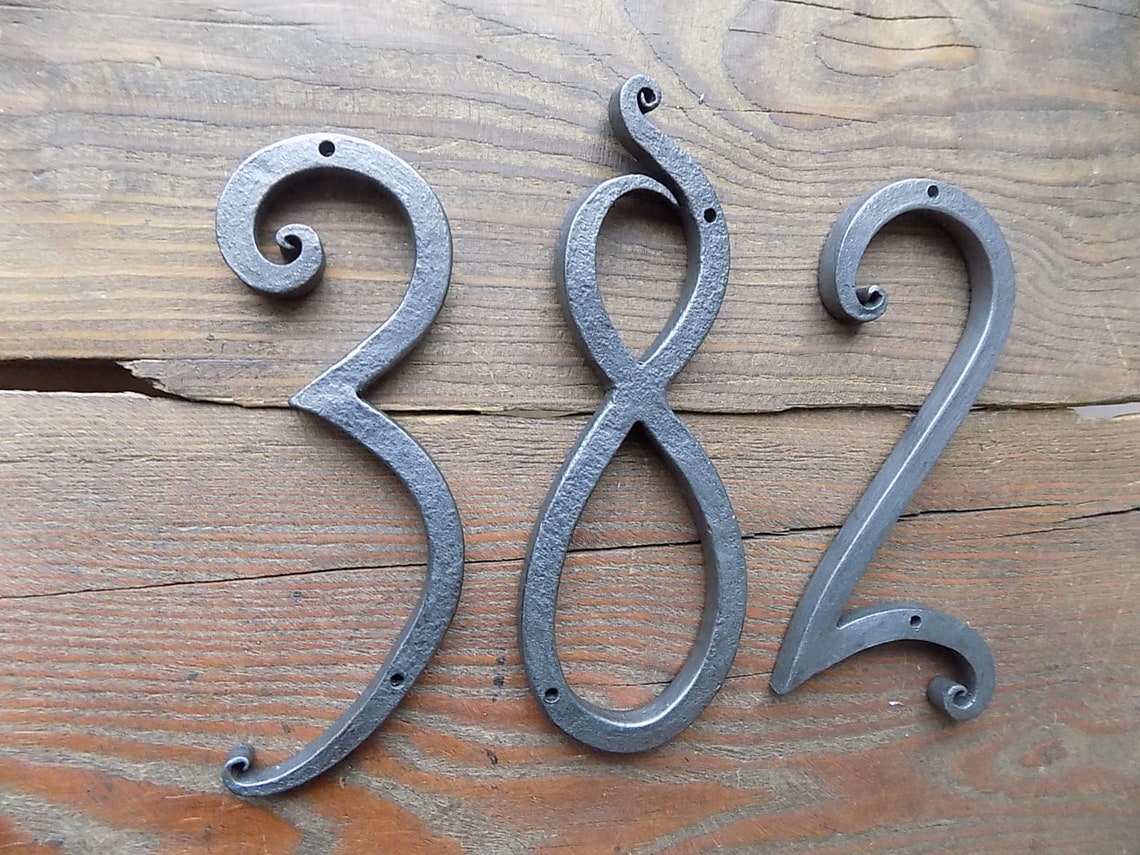 House Number / Iron House Numbers 5 Inch./ House Address / | Etsy