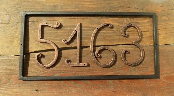 House Number / House Number in a Frame / Address Numbers / | Etsy