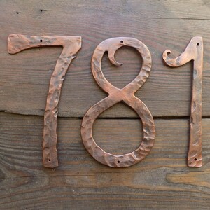 House Number /black Copper/ Iron House Numbers / Numbers / Metal House ...