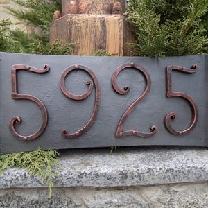 House Number / Metal Scroll / House Number / Address Numbers / Metal ...