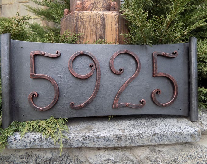 House Number / Metal Scroll / House Number / Address Numbers / | Etsy