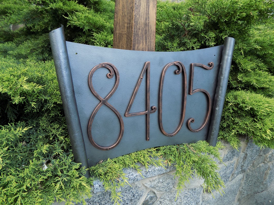 House Number / Metal Scroll / House Number / Address Numbers / Metal ...