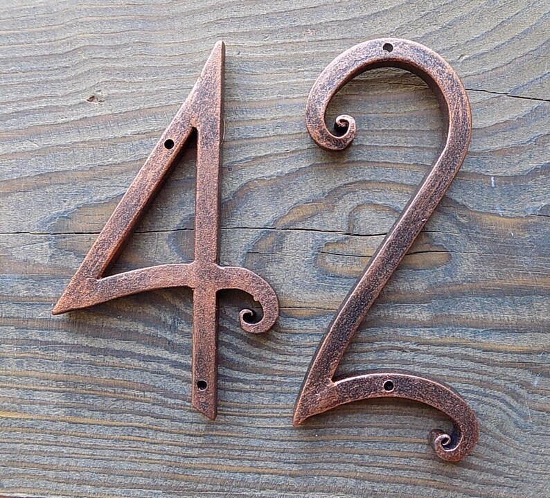 House Number / Iron House Numbers 5 Inch./ Metal House Number - Etsy