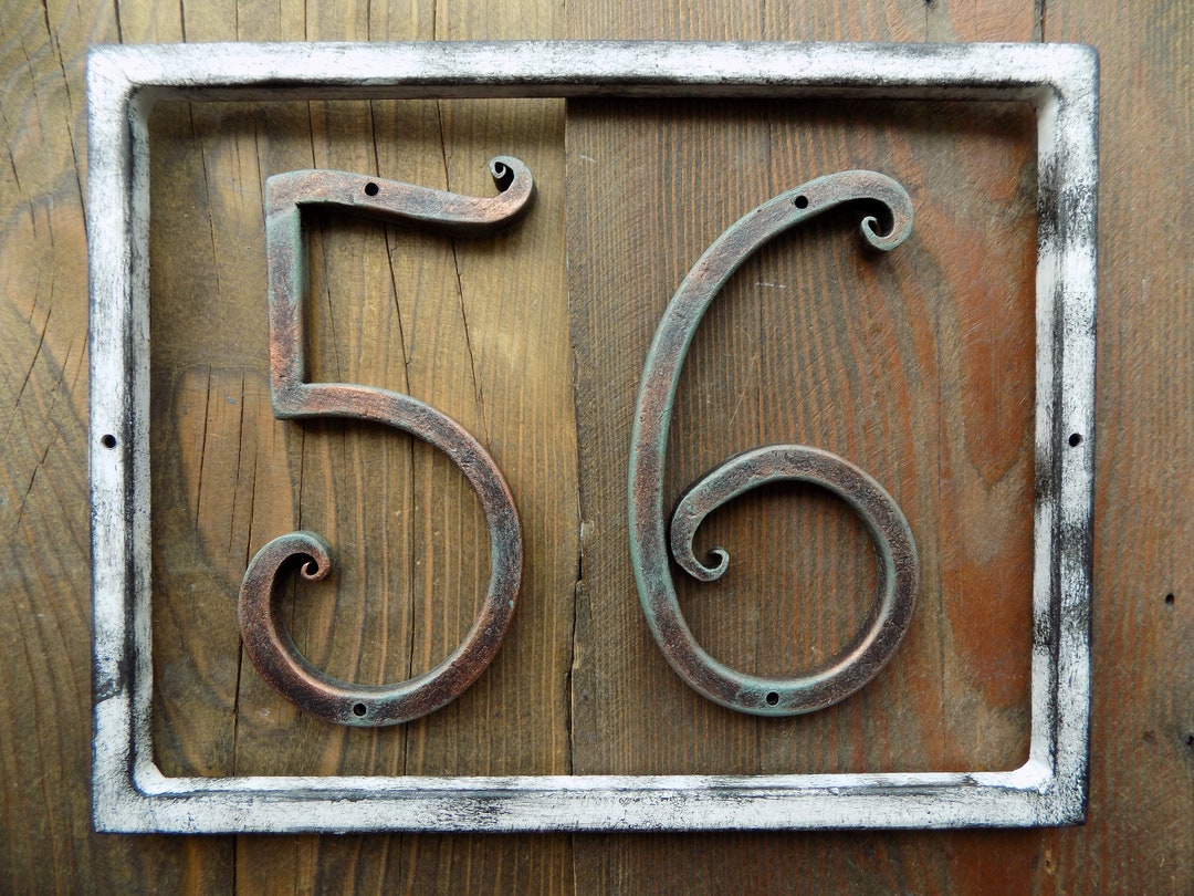 Address Numbers / House Number in a Frame / House Number / Iron House ...
