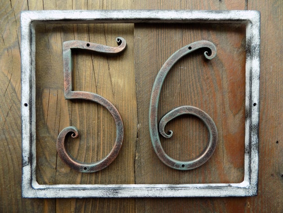 Address Numbers / House Number in a Frame / House Number / - Etsy