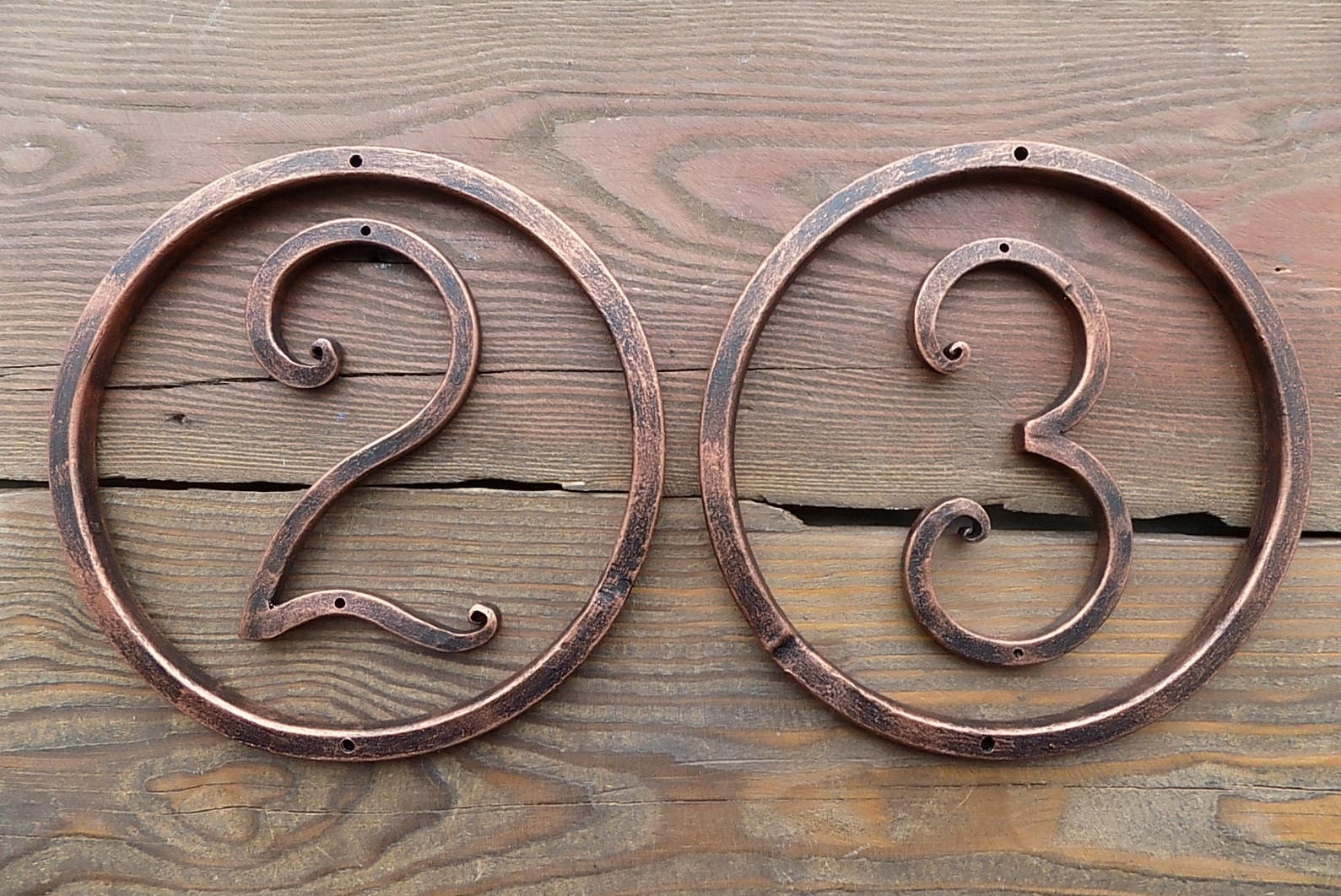 House Address / House Number / House Number in a Circle / Iron - Etsy