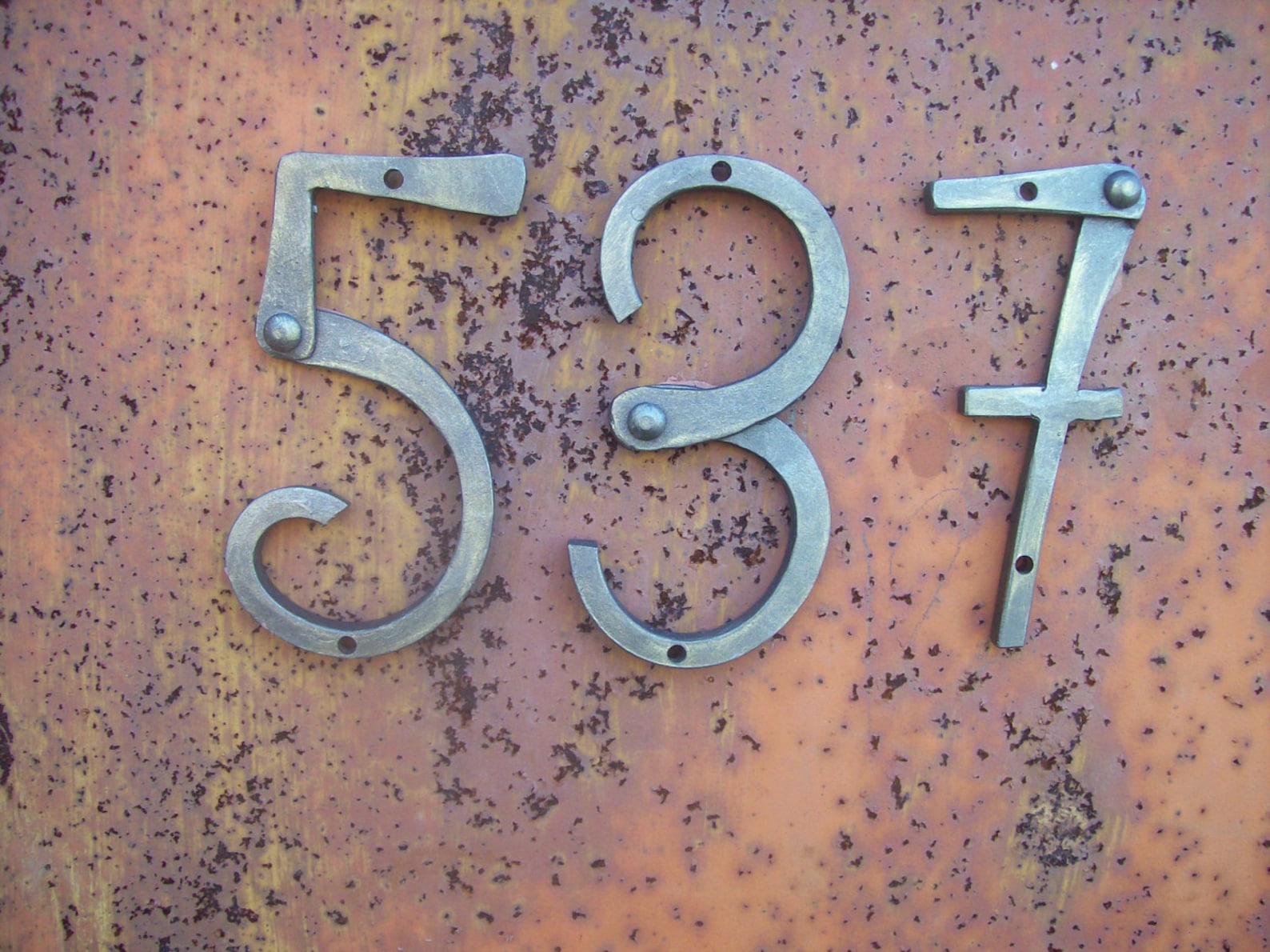 Designer's House Number / Custom Number / Metal House | Etsy