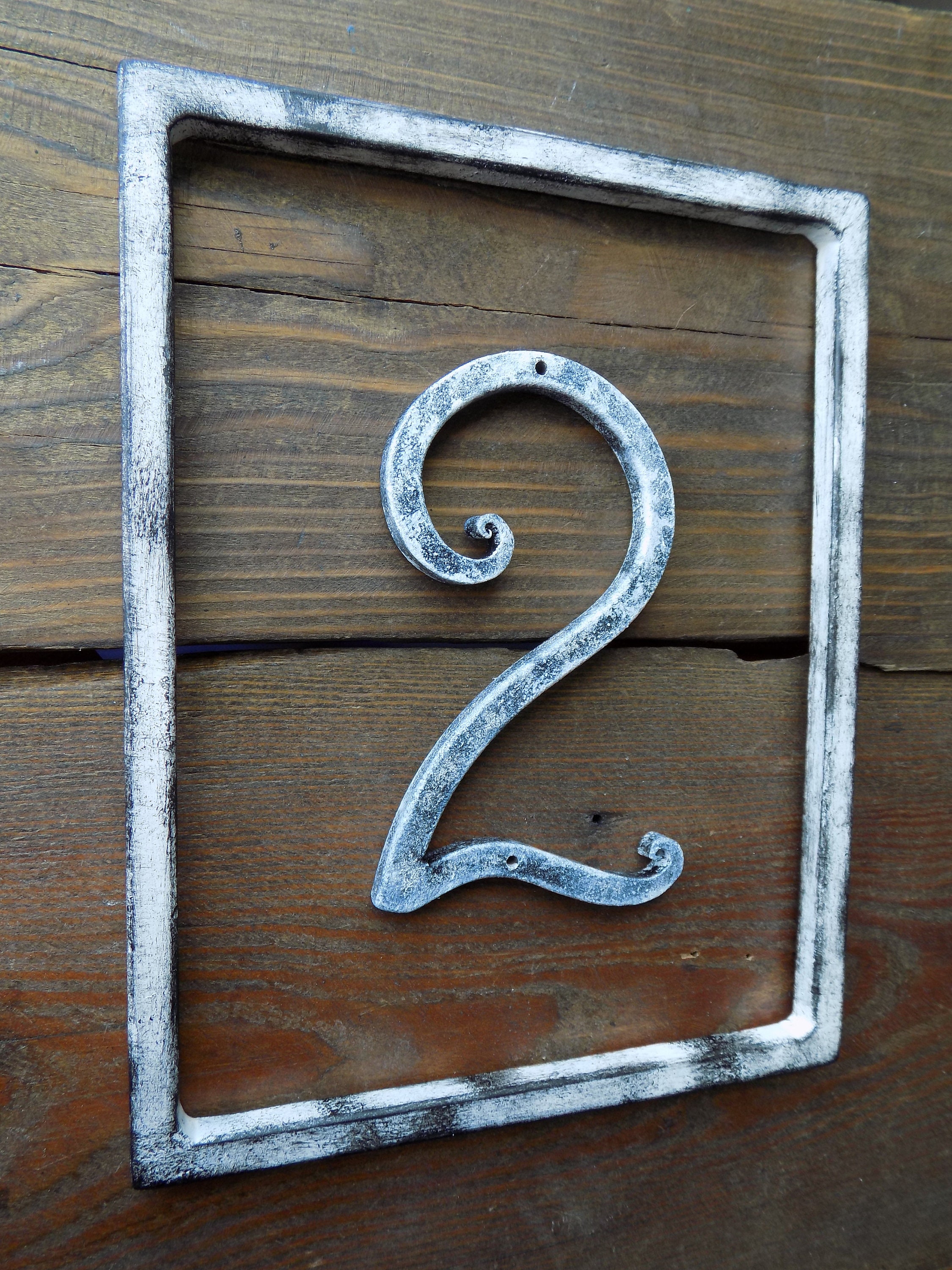 House Number / House Number in a Frame / Iron House Numbers / Home ...