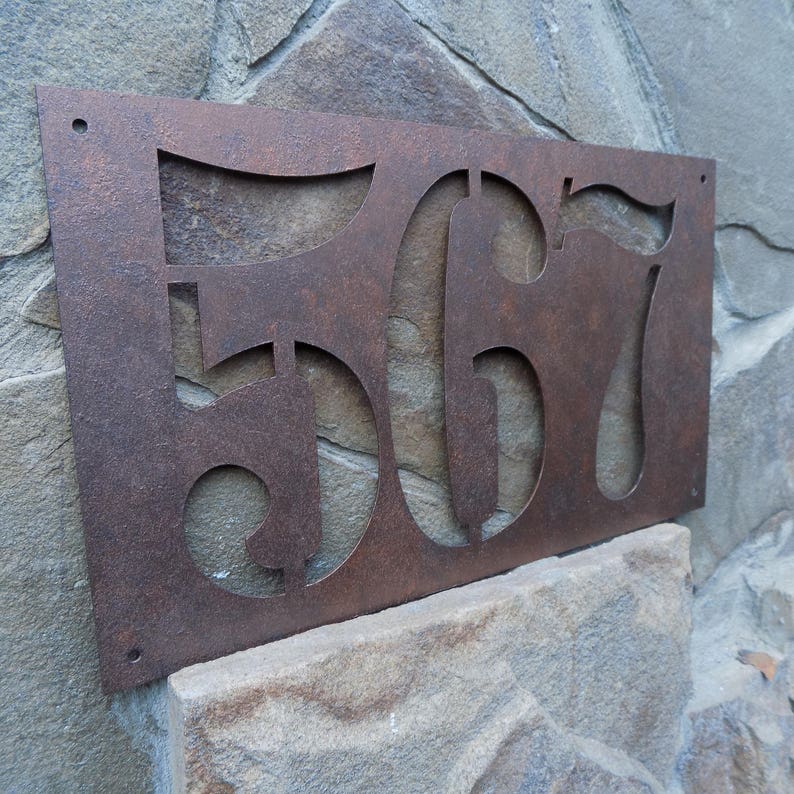Rustic House Number/ House Numbers / Rustic Address Plaque / Home ...