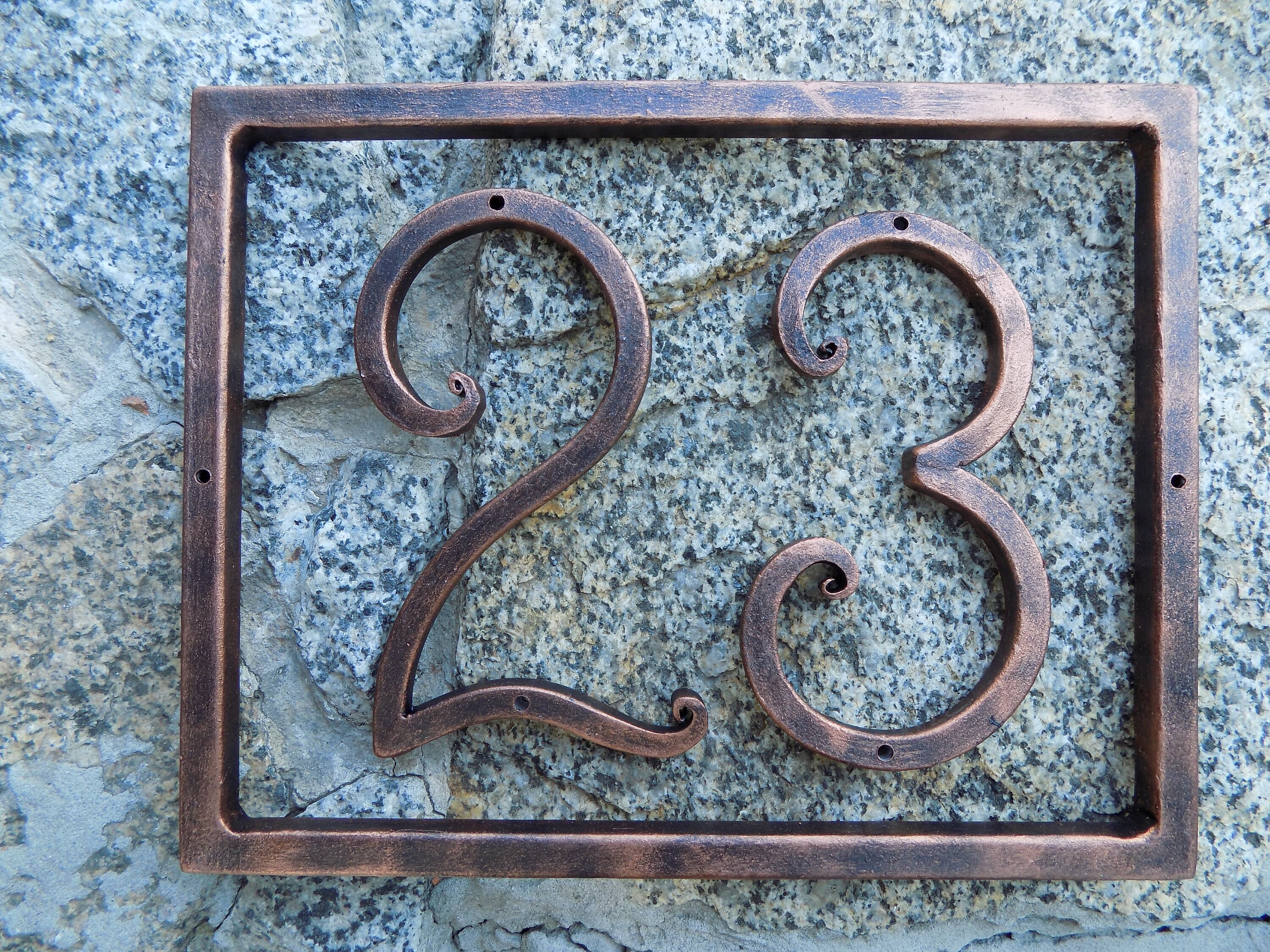 House Number / Address Numbers / House Number in a Frame / - Etsy