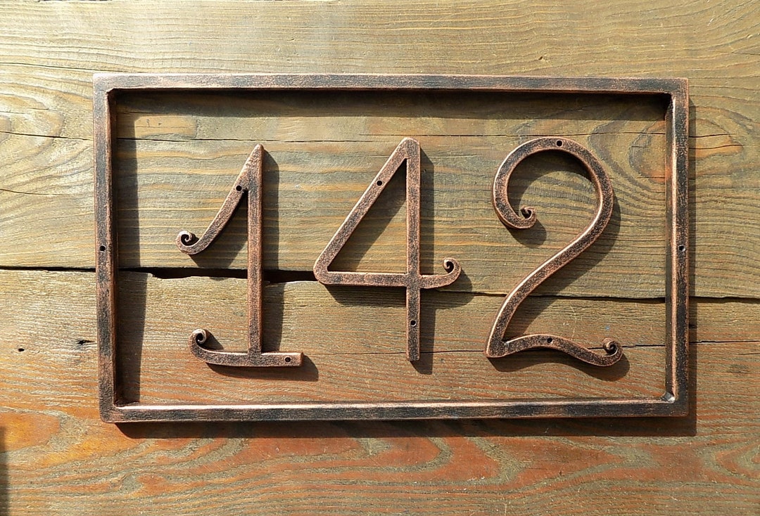 House Number / Address Numbers / House Number in a Frame / Iron House ...