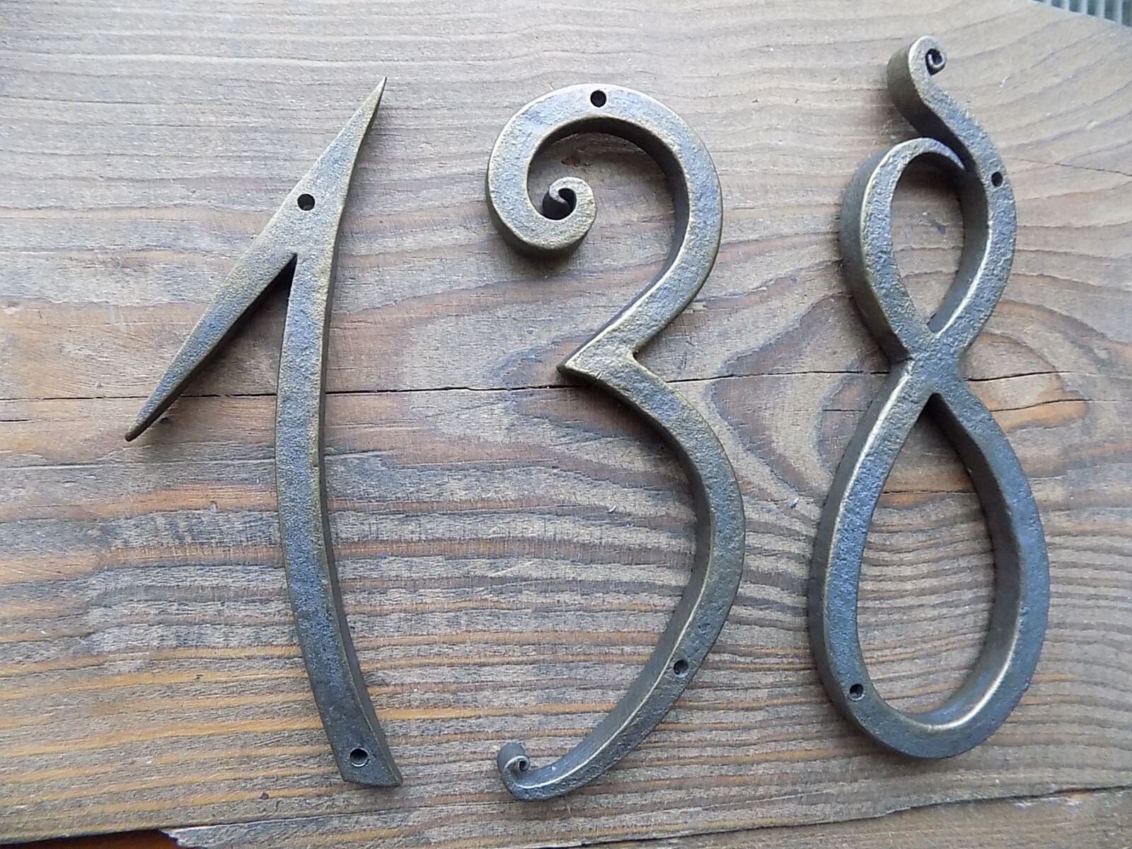 House Number / Iron House Numbers 5 Inch./ House Address / | Etsy