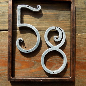 House Number / House Number in a Frame / Address Numbers / Iron House ...