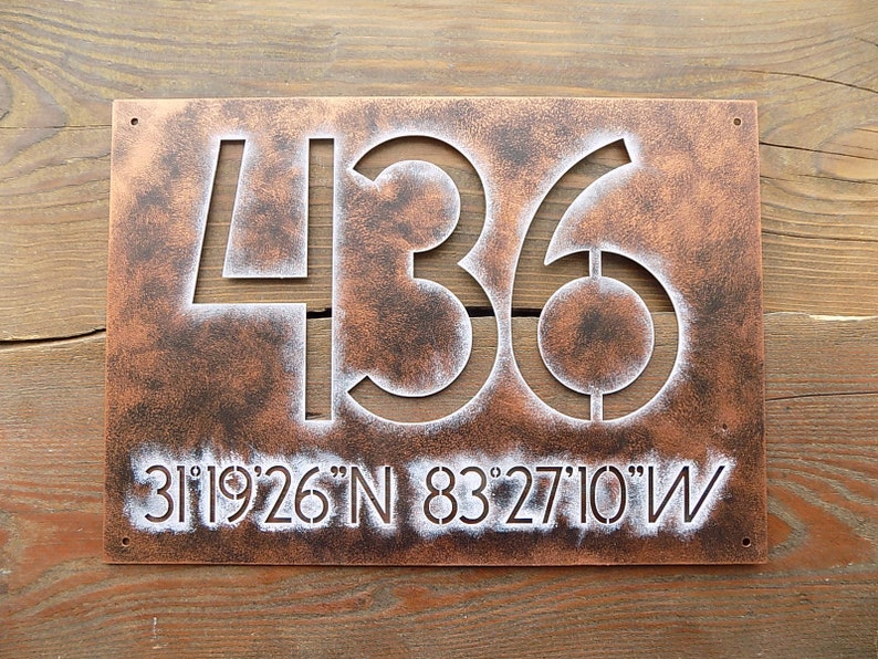 GPS coordinates House Number / home coordinates/Address | Etsy
