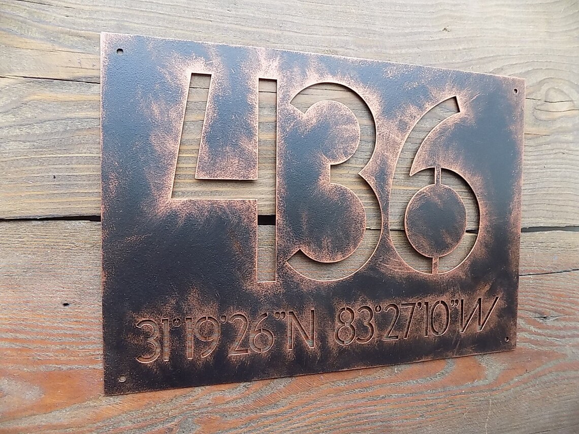 GPS Coordinates House Number/ Home Coordinates/address Number/ | Etsy