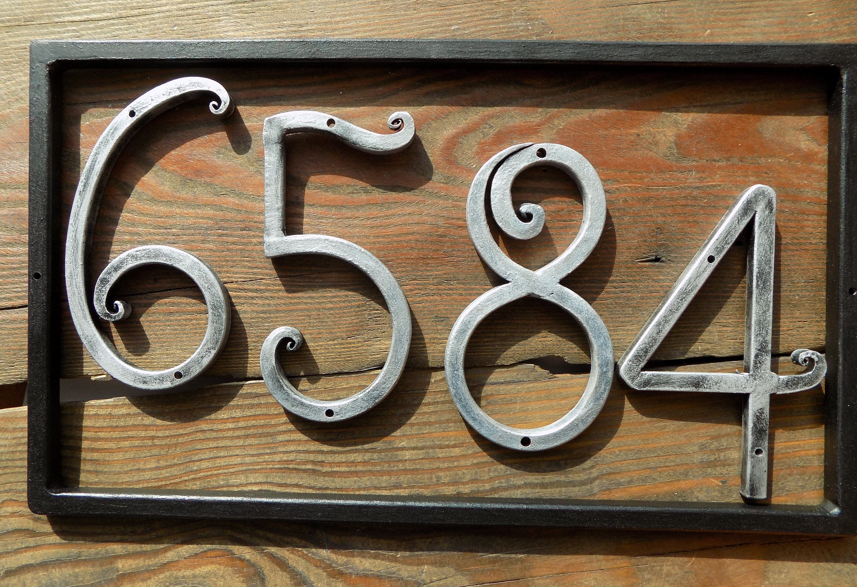 House Number / Address Numbers / House Number in a Frame / | Etsy
