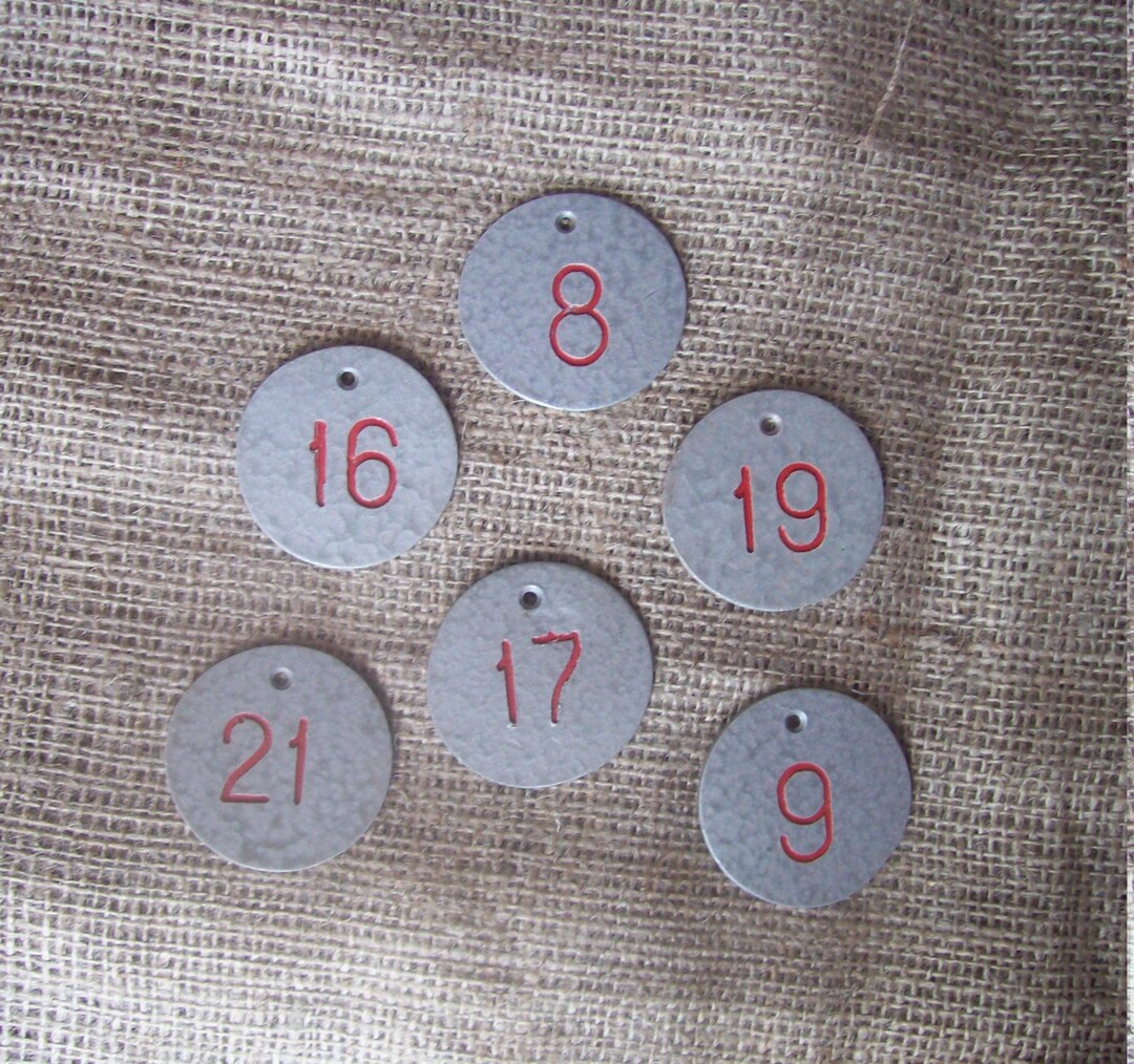 Vintage Set 6 Soviet Numbers/door Number Tag /vintage Soviet Flat Room ...