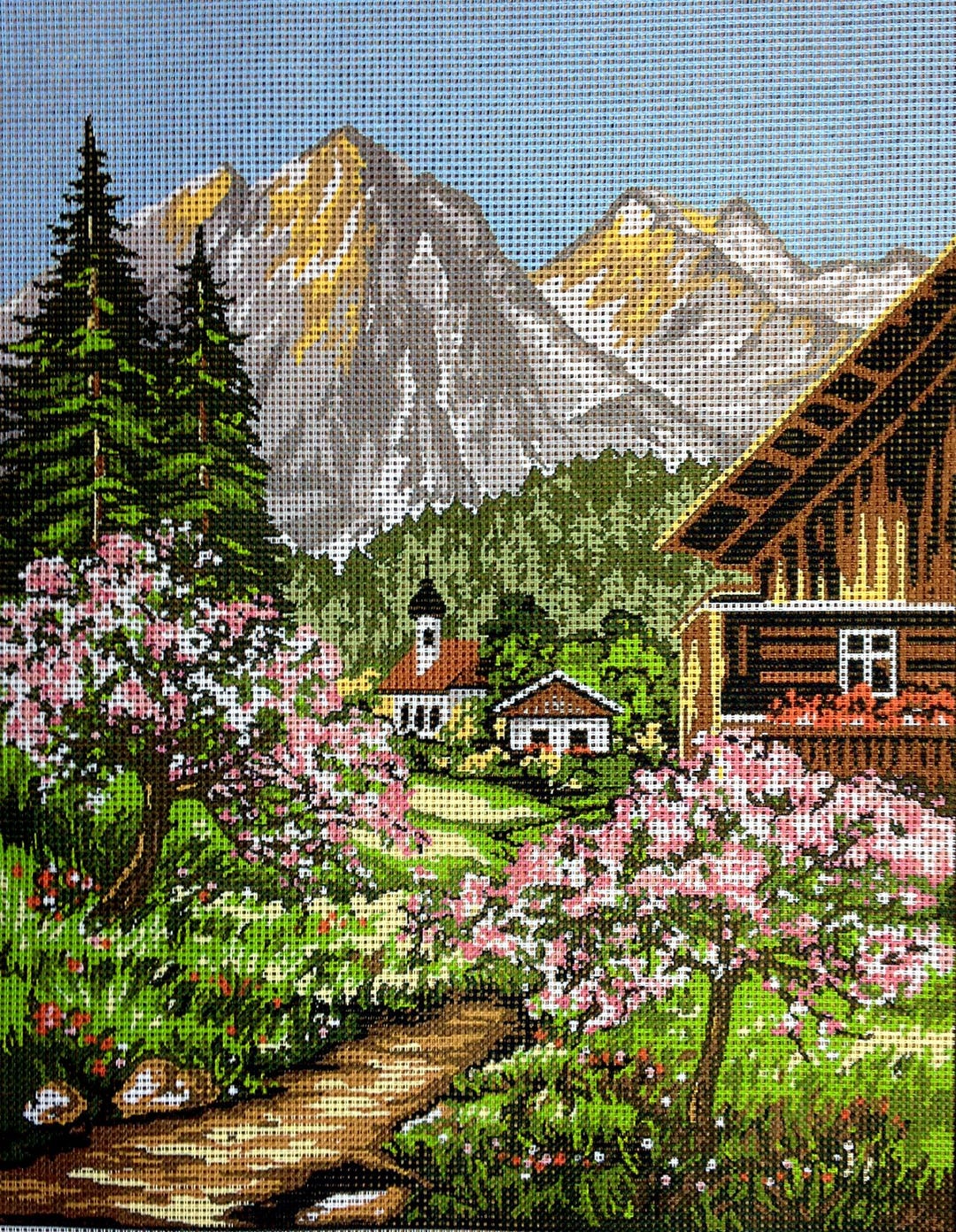 Needlepoint Kit Landscapes Complete With Printed Canvas and Threads ...