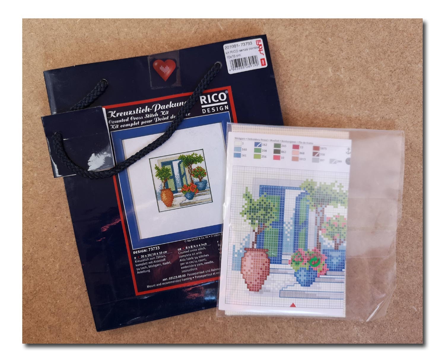 Rico Designs Cross Stitch Kit: Mediterranean Views, 14 Count Aida (set ...