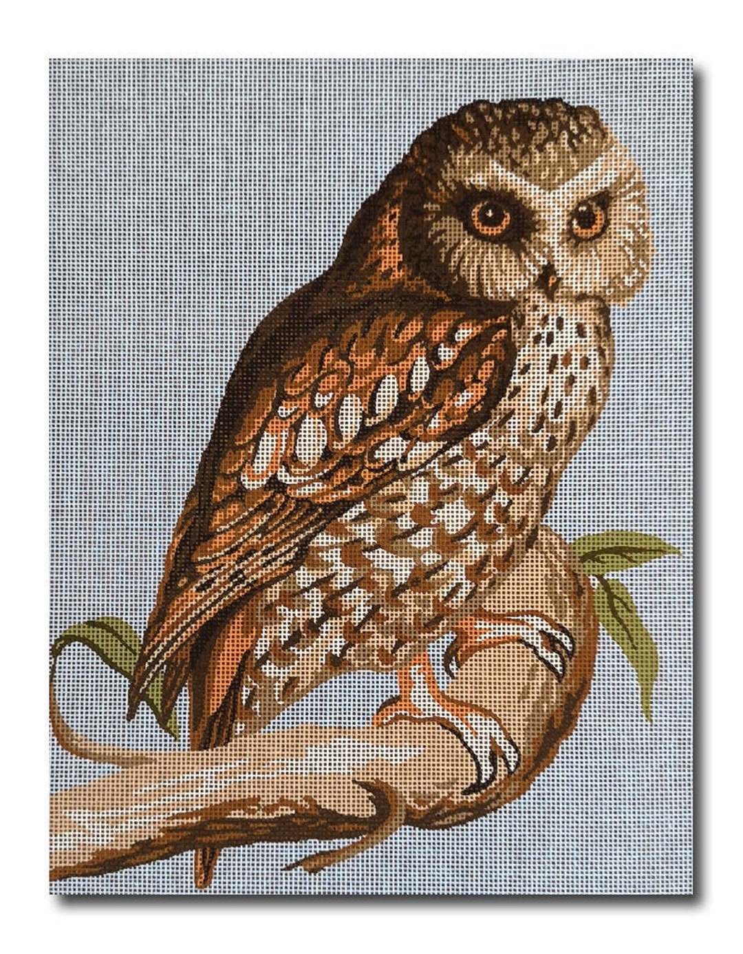 Tapestry Gobelin Needlepoint Kit Owl Printed Canvas 1210 - Etsy