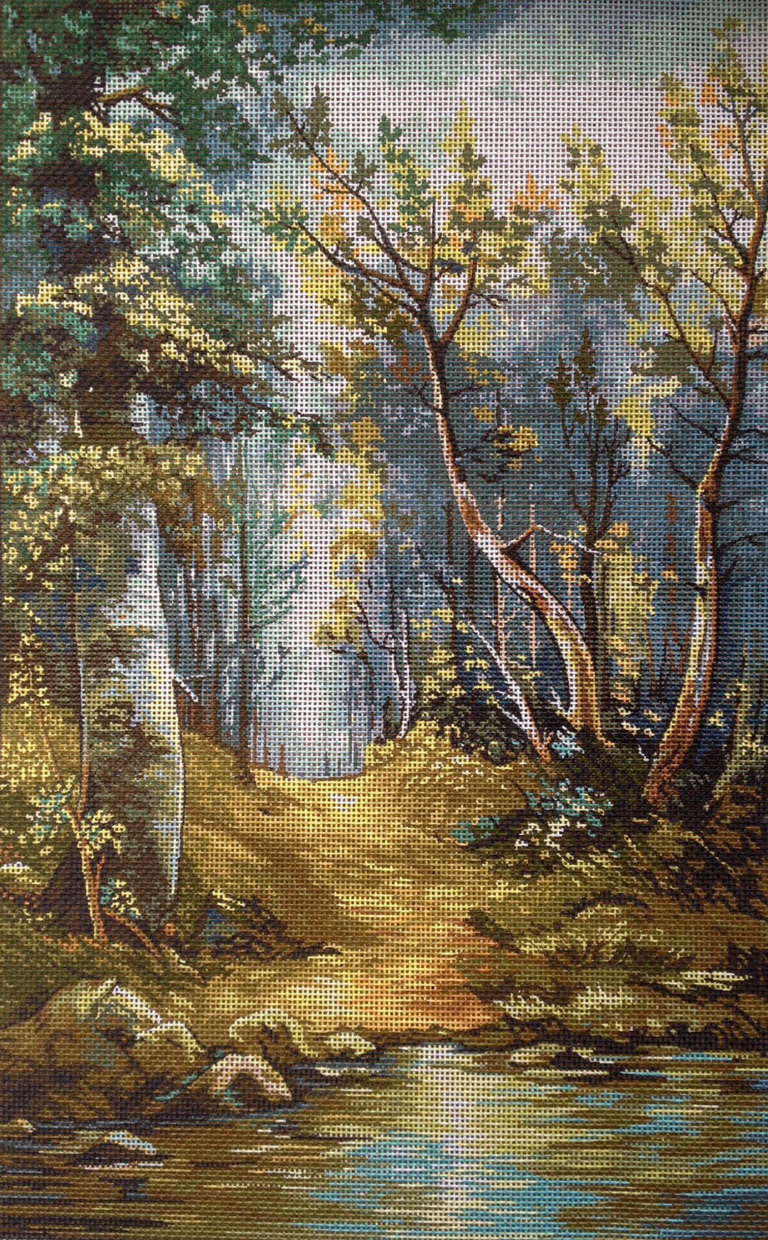 Gobelin Tapestry Needlepoint Kit the Forest Printed Canvas 075 - Etsy
