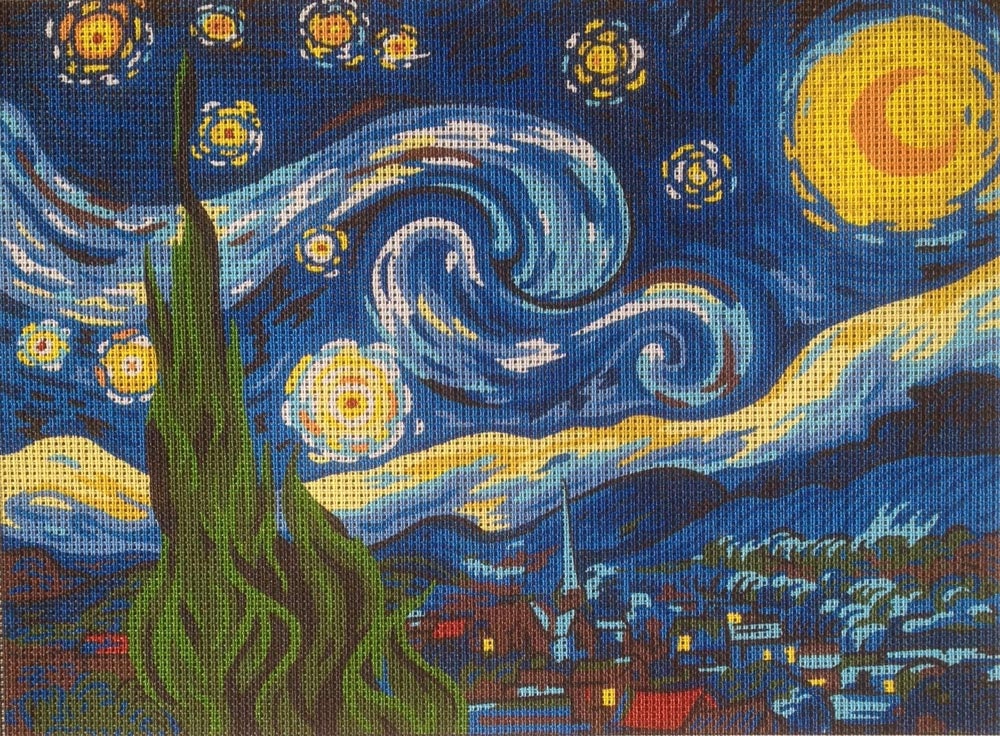 Needlepoint Kit van Gogh's Starry Night - Etsy