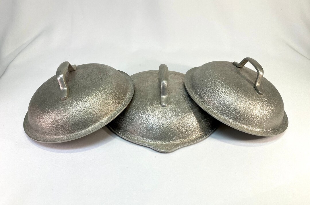 Hammered Cast Aluminum Roasting Pot Replacement Lids 1940s/50s Silver ...