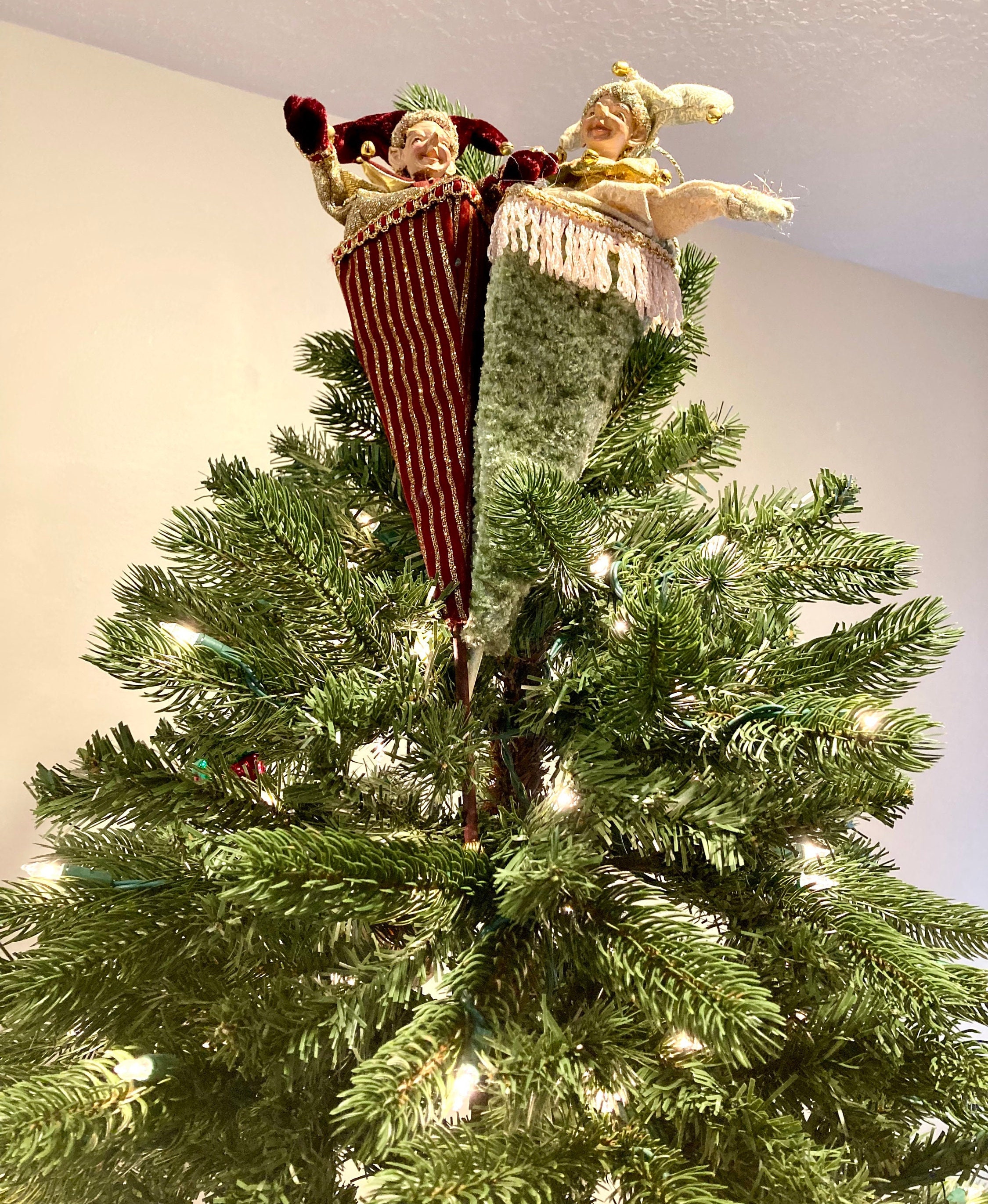 Pop up Cone Elf Ornaments Large Interactive Christmas Decor Victorian ...