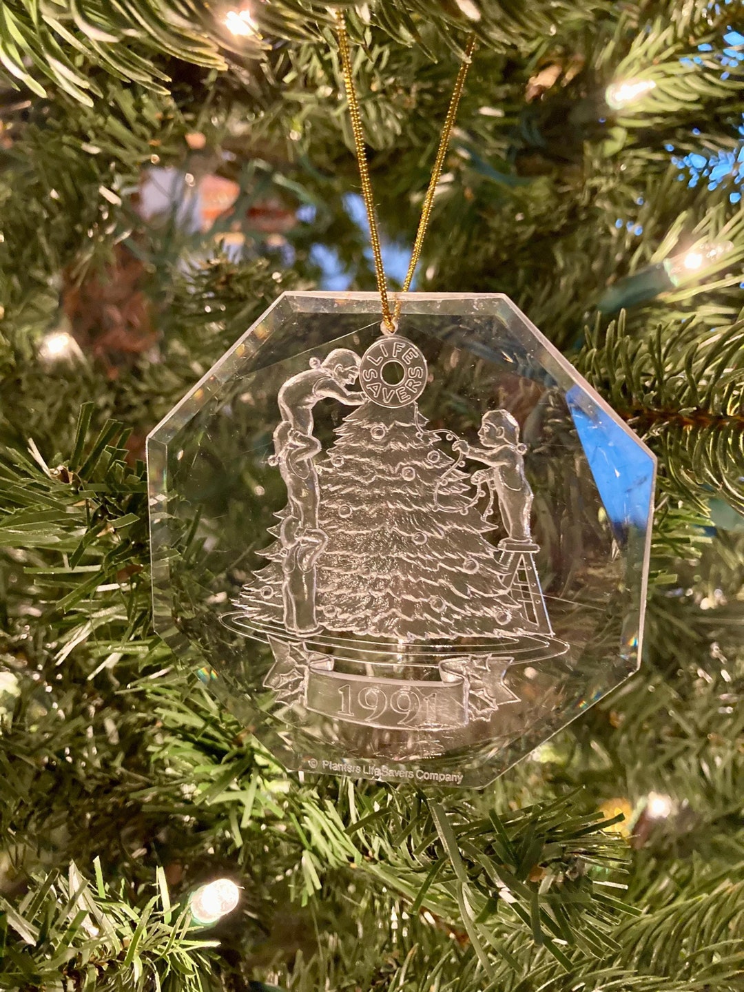1991 Lifesavers Planters Ornament | Elves Trimming Christmas Tree ...